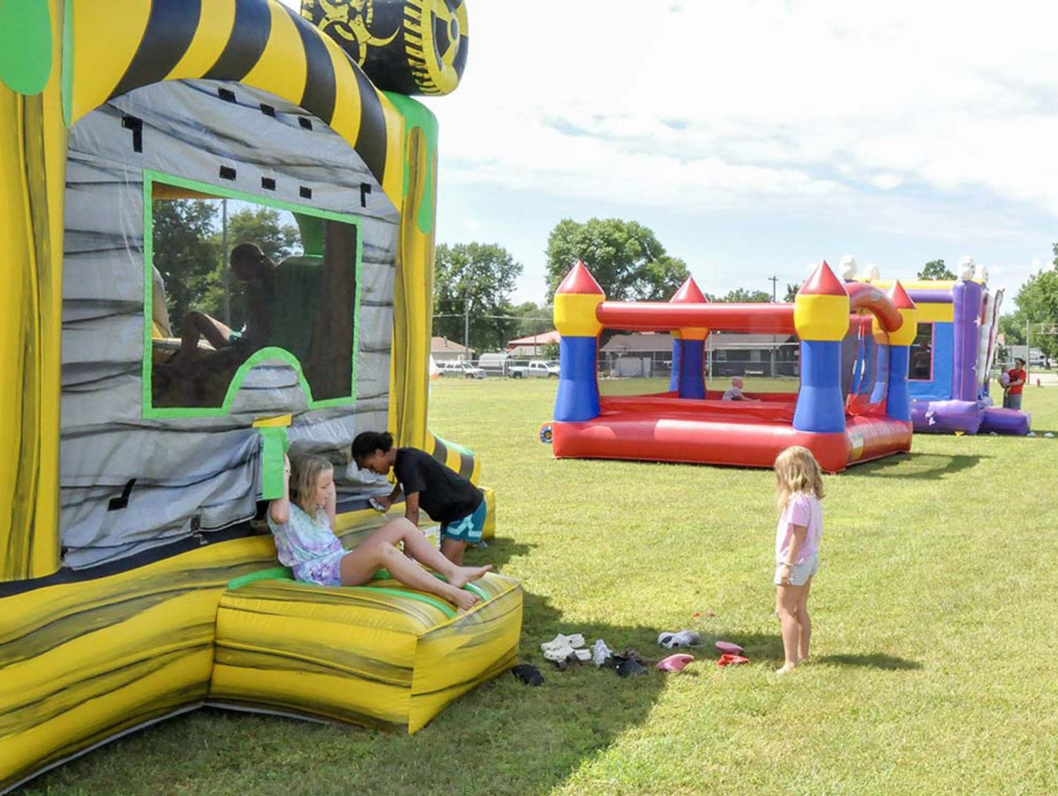Bounce houses and food a great combination