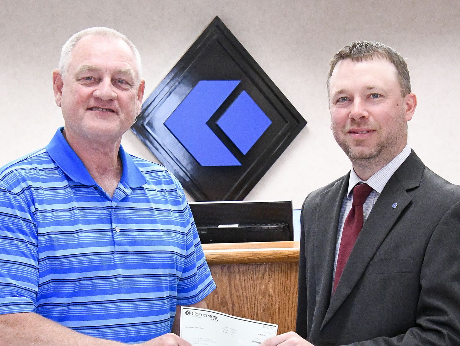 Cornerstone Bank donates to SPS