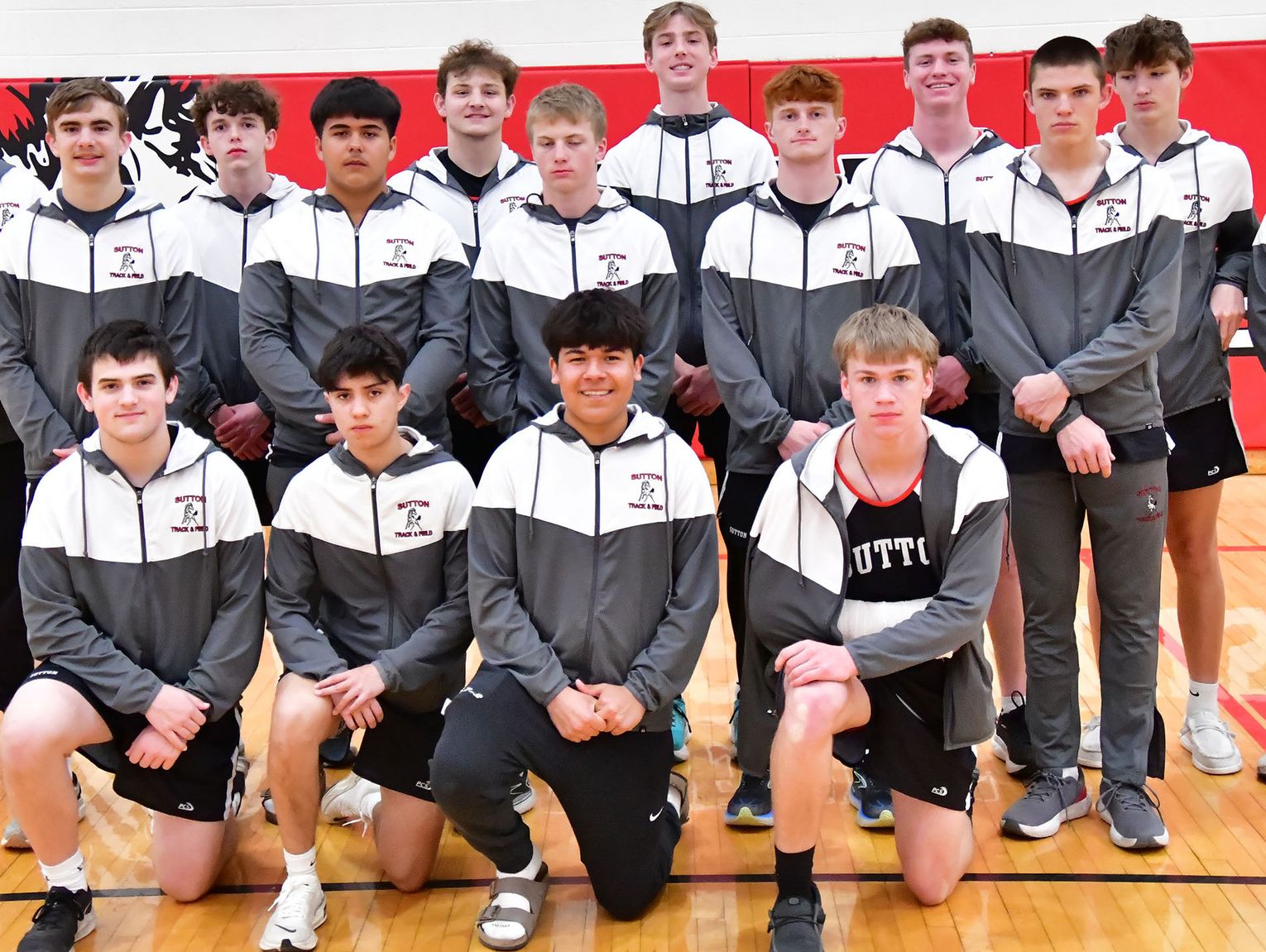 Members of the Sutton Boys Track team includes